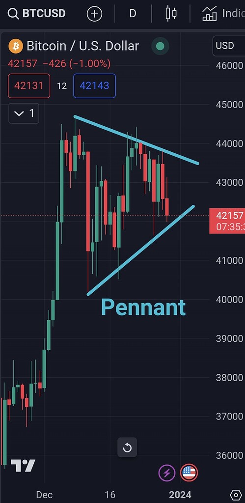 Pennant pattern formation in Bitcoin - Bitcoin Discussion - BabyPips ...